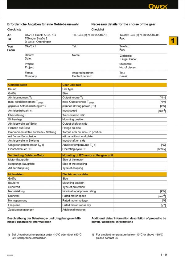 Downloads - CAVEX Antriebslösungen